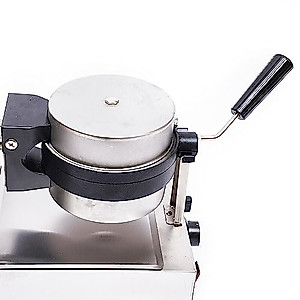Electric Burger Waffle Maker Hamburger Press Household Machine Non Stick Stainless Steel Ice Cream Waffle Baker Machine Single Head 110V Home Use,Restaurant,Snack