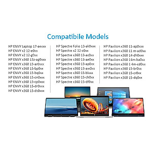 Stylus Pen for HP Pavilion x360 Touchscreen Laptop Pencil, HP Envy x360 15-bp0,x360 15-cn0,X2 12-e0xx,X2 12g0xx;HP Spectre x360 13-ac0xx 15-blxxx, HP Pavilion x360 11m-ad0 14M-ba0 14-cd0 15-br0