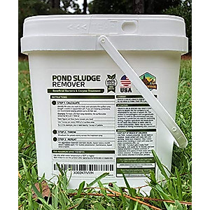 Pond Sludge Remover – 5 Pounds Beneficial Pond Bacteria & Enzyme Treatment - 100% Natural Muck Digester – Safe for All Aquatic Life and Recreation - Made in The USA