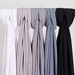 4 PCS Muslim Women Soft Premium Solid Chiffon Hijab Scarves Shawl Long Scarf Wrap Scarves with Gift Box (Mix color C)