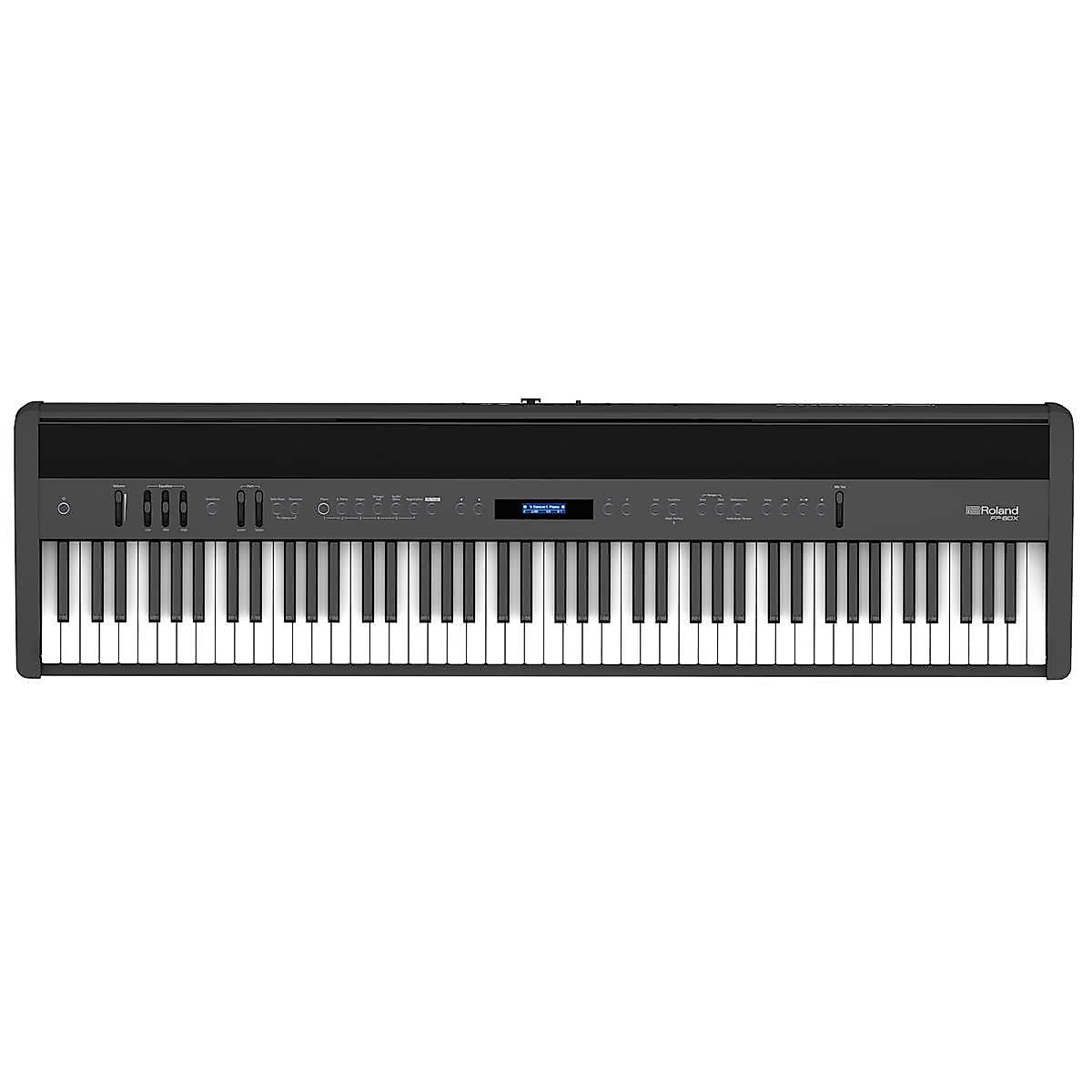 Roland FP-60X 88-Key SuperNATURAL Portable Digital Piano, Black Bundle with Stand, Bench, Sustain Pedal, Studio Monitor Headphones (Black)
