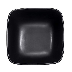 Bruntmor 26 Oz Black Porcelin Ceramic Square Soup Bowls with Handles, Soup Crocks Set of 6, Large Black Soup Bowls For Kitchen, Side Dish, Soup, Cereal,ice ice cream and Salad, Perfect for Christmas
