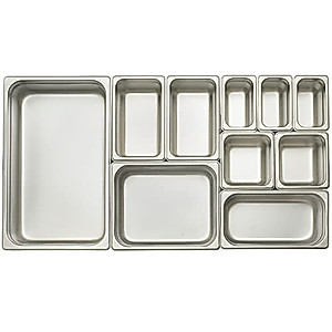 Winco Anti-Jamming Steam Pan, 1/6 by 4-Inch, Standard Weight