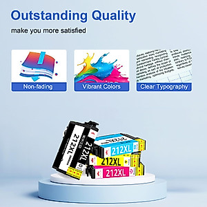 Toner Kingdom Remanufactured Ink Cartridges Replacement for Epson 212XL 212 XL T212 to Used with Workforce WF-2830 WF-2850 Expression Home XP-4100 XP-4105 Printer Ink (4 Pack)