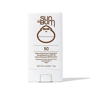 Sun Bum Mineral SPF 50 Sunscreen Face Stick | Vegan and Reef Friendly (Octinoxate & Oxybenzone Free) Broad Spectrum Natural Sunscreen with UVA/UVB Protection | .45 oz
