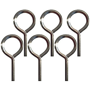 5/32” Hex Key Dogging Key Allen Key with Full Loop, Allen Wrench Door Key for Push Bar Panic Exit Devices, Solid Metal - 6 Packs