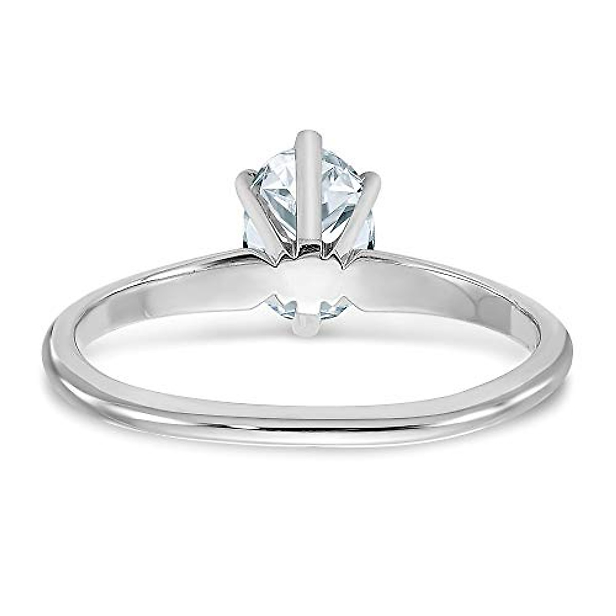 14k White Gold 1.0ct. 7x5mm Oval Colorless Moissanite Solitaire Engagement Ring Sz9 Size 9