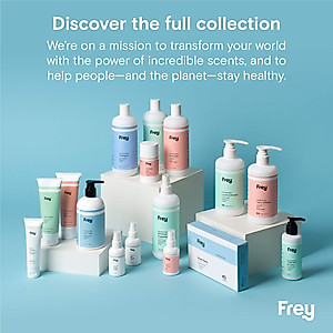 FREY Laundry Set | Concentrated Liquid Detergent & Natural Dryer Sheets | Jasmine Rose White Cedar Scent | Eco-Friendly & Skin-Safe