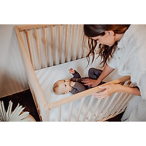 Colgate Mattress Eco Cover - GREENGUARD Gold Certified Organic Cotton Fitted Crib Mattress Cover Made with Certified Organic Cotton, Waterproof Backing, and Strong Elastic Around Perimeter