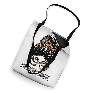 Substance Abuse Counselor Mom Leopard Messy Bun Hair Woman Tote Bag