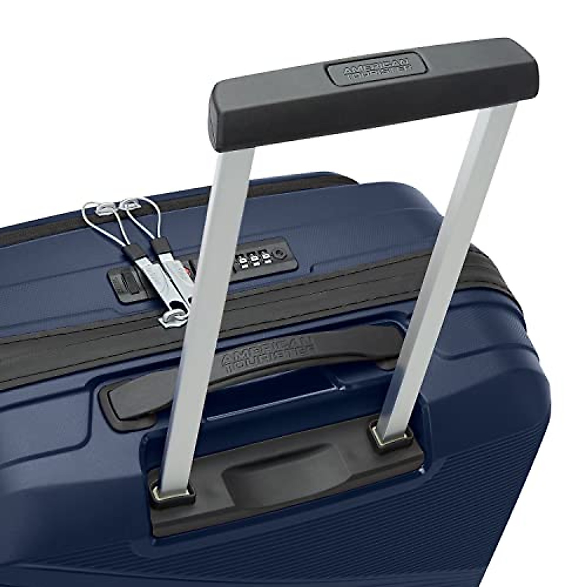 American Tourister Airconic Hardside Expandable Luggage with Spinner Wheels, Navy Blue, Carry-On 20-Inch