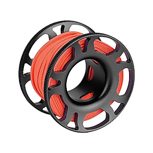 Vbestlife Scuba Diving Finger Spool Aviation Aluminum Finger Reel Clip Scuba Diving Tech Spool 15M/30M Line(Black)