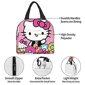Val Pasco Lunch Box Large Capacity Lunch Bag Cute Insulated Bento Lunch Box for Boys Girls Women Adult