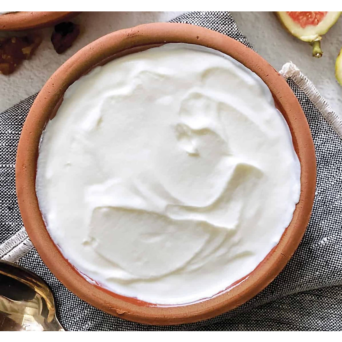 TEMPEHSTATION Greek Yogurt Starter Culture Kit-Culture&hand painted ceramic Handi Lid Dahi/Curd pot|easy to produce large batches 2 gms each sachet|Heirloom|-Strains L. bulgaricus &Streptococcus thermophilus