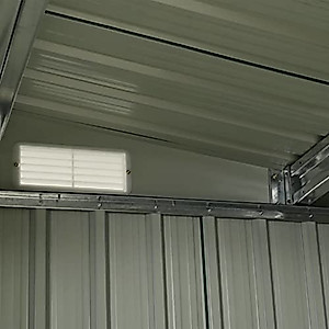 MengK Garden Shed with Sliding Doors Anthracite 129.7"x51.6"x70.1" Steel