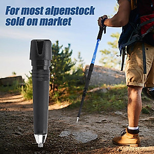 4 PCS Alpenstock Tip Carbon Tungsten Steel Trekking Rod Tip Replacement for Hiking Walking Treking