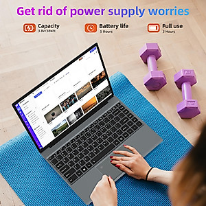 Morostron 13.5" Touch Screen Laptop, Windows 11 Laptop Computer with Intel N5095, 16GB RAM 512GB SSD, 3000x2000 FHD, Backlit Keyboard, Touch ID, WIFI, USB3.0*2, Bluetooth 4.2, HDMI, 38WH Battery, Gray