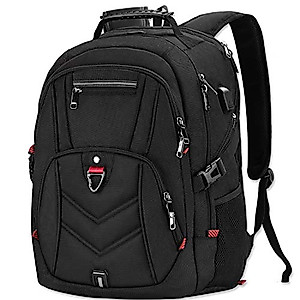 NEWHEY Laptop Backpack 18 Inch Business Travel Backpacks for Men Women Extra Large Waterproof TSA Anti Theft College Bookbags with USB Charging Port 18.4 Gaming Computer Backpack,Black