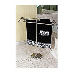 Kingston Brass SCC2278 Pedestal Round Towel-Rack, Brushed Nickel