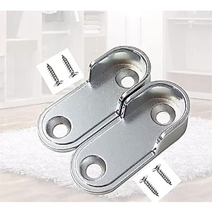 LAPXSNZD Oval Closet Rod End Supports Flanges Socket for 18x35mm Rods Pack of 20