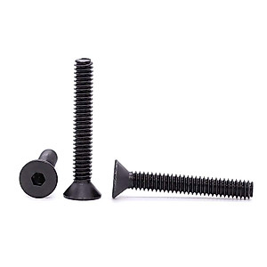 1/4-20 x 1-1/4" (26 pcs) Flat Countersunk Head Socket Head Cap Screws, 10.9 Grade Alloy Steel, Black Oxide Finish, Allen Hex Socket Drive, Full Thread, Coarse Thread UNC