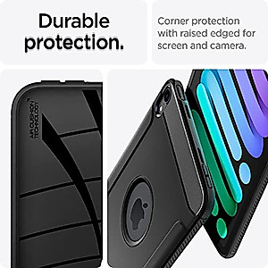 Spigen Rugged Armor Designed for iPad Mini 6 Case/iPad Mini 6th Generation Case 8.3 Inch Cover (2021) - Matte Black