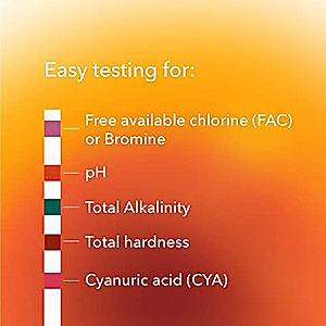 LEISURE TIME 45006A Spa & Hot Tub Test Strips for Chlorine and Bromine