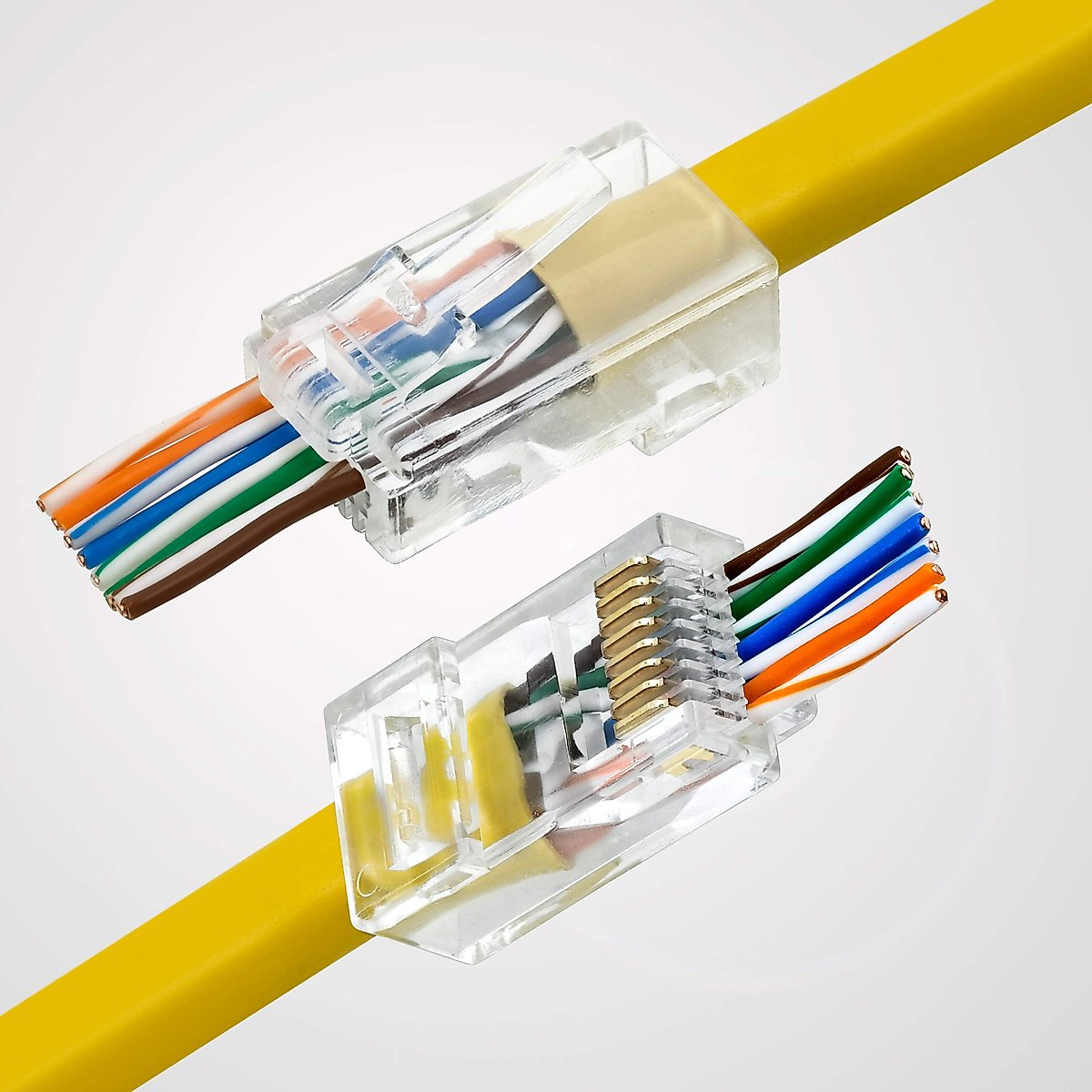 GTZ Bundle – 2 Items: Speed Termination Tool with 20 Pack of RJ45 Keystone Jacks + 200 Pack of Cat6 Pass Through Connectors