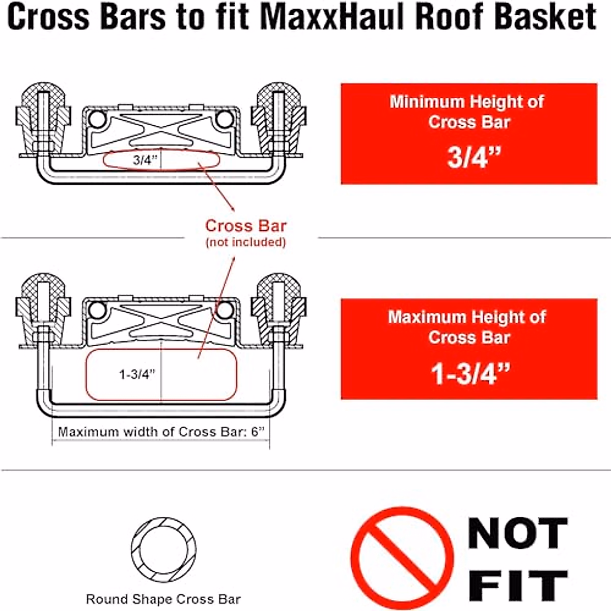 MaxxHaul 70115 46" x 36" x 4-1/2" Roof Rack Rooftop Cargo Carrier Steel Basket, Car Top Luggage Holder for SUV and Pick Up Trucks - 150 lb. Capacity, Black