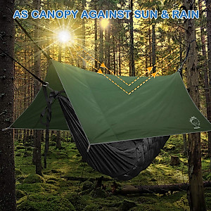 Grassman Tent Footprint, Camping Tarp Lightweight Waterproof with Carrying Bag, Tent Tarp Hiking Ultralight Hammock Rain Tarp Green M