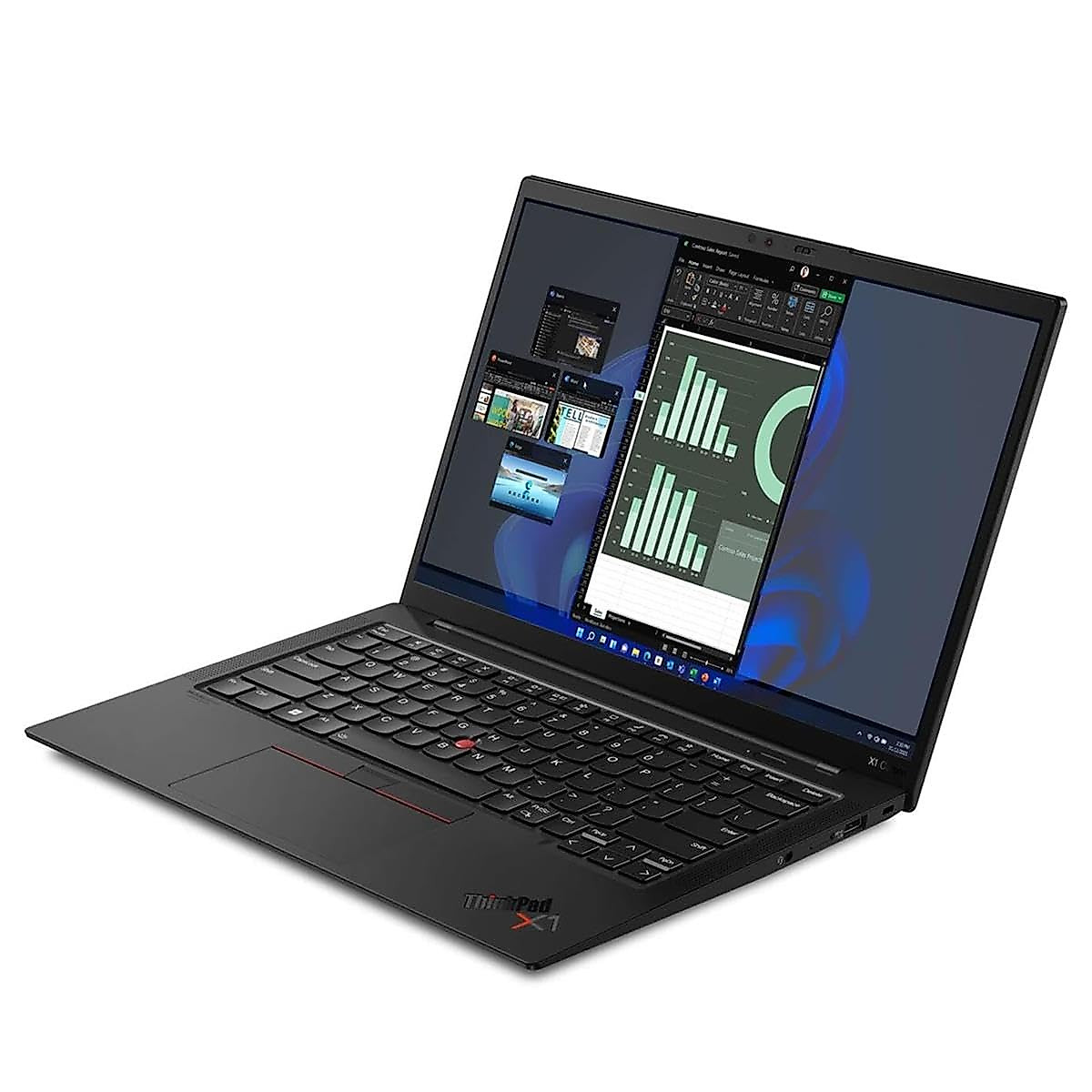 Lenovo ThinkPad X1 Carbon Gen 10 Intel 14", Touchscreen Laptop- 12th Gen Intel Core Windows 11 Pro i7-1270P vPro ,512 GB SSD - 32 GB IPS LPDDR5 5200MHz,Wi-Fi 6 Black + Zipnology Screen Cloth – New