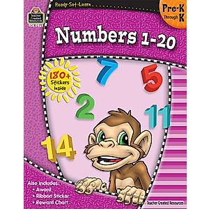 Ready•Set•Learn: Numbers 1–20, Grades PreK–K from Teacher Created Resources