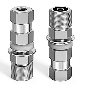 Heavy Duty CB Antenna Stud Mount Adapter Copper Nickel Plated with SO-239 Connector for Mounting 3/8 x 24 Threads CB HAM Radio Antennas