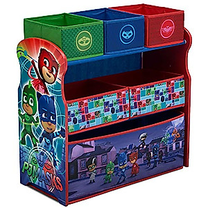 Delta Children 6 Bin Design and Store Toy Organizer - Greenguard Gold Certified,PJ Masks (Pack of 2)