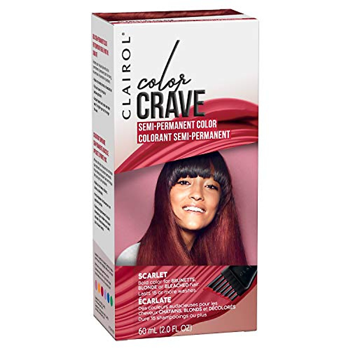 Clairol Color Crave Semi-Permanent Hair Dye, Scarlet Hair Color, 1 Count