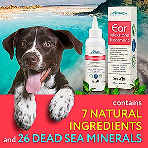 Arava Dog Ear Infection Treatment - First Aid in Acute & Chronic Inflammations - Anti Itch Effective Ear Cleaner - Pet Otic Ear Care Solution