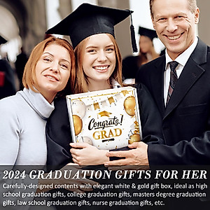 Graduation Gifts for Her 2024, Best High School College Graduation Gifts Cool Master Degree Grad Gifts Box, Congratulations Gifts for Graduates Girls Women Daughter Nurse Sister Friend w/Wine Tumbler