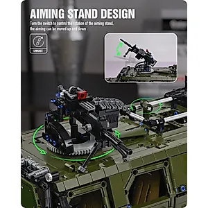 Nifeliz Warrior Military Car Building Kit, Collectible Building Army Model Truck, Military Toys for Men and Adults (3,175 Pieces)