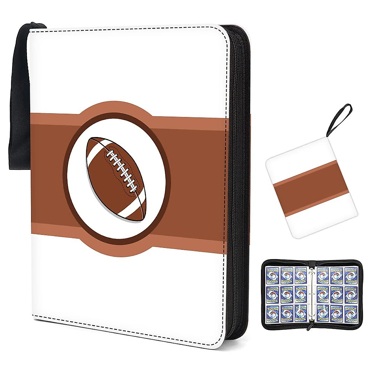 Jaragar 900 Pockets Football Card Binder for Trading Cards, Card Collector Album Holder with 50 Premium 9-Pocket Pages for Card Collection Storage