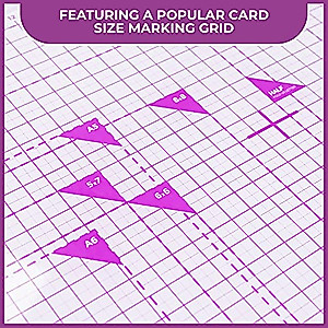 Toughened Glass Cutting Mat (13” x 19”) - Easy Clean Smooth Surface For Gluing & Inking - Multi-functional Crafting Capabilities - Includes Popular Card Sizes for Easy Measures by Crafter’s Companion