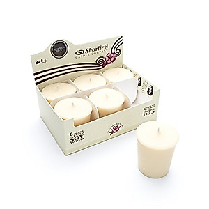 Vanilla Bean Soy Votive Candles - Scented with Natural Fragrance Oils - 6 Beige Natural Votive Candle Refills - Bakery & Food Collection