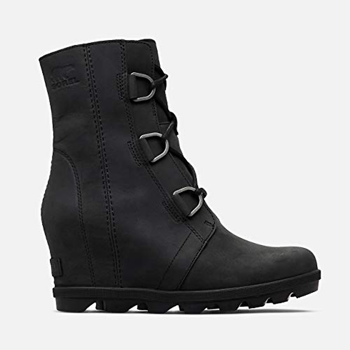 Sorel Women's Joan of Arctic Wedge II Boot - Light Rain - Waterproof - Black - Size 10