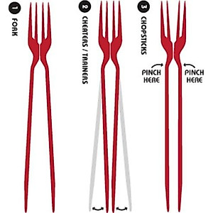 The Chork - Chopsticks and Fork in ONE!! (Red - 24 Pack)