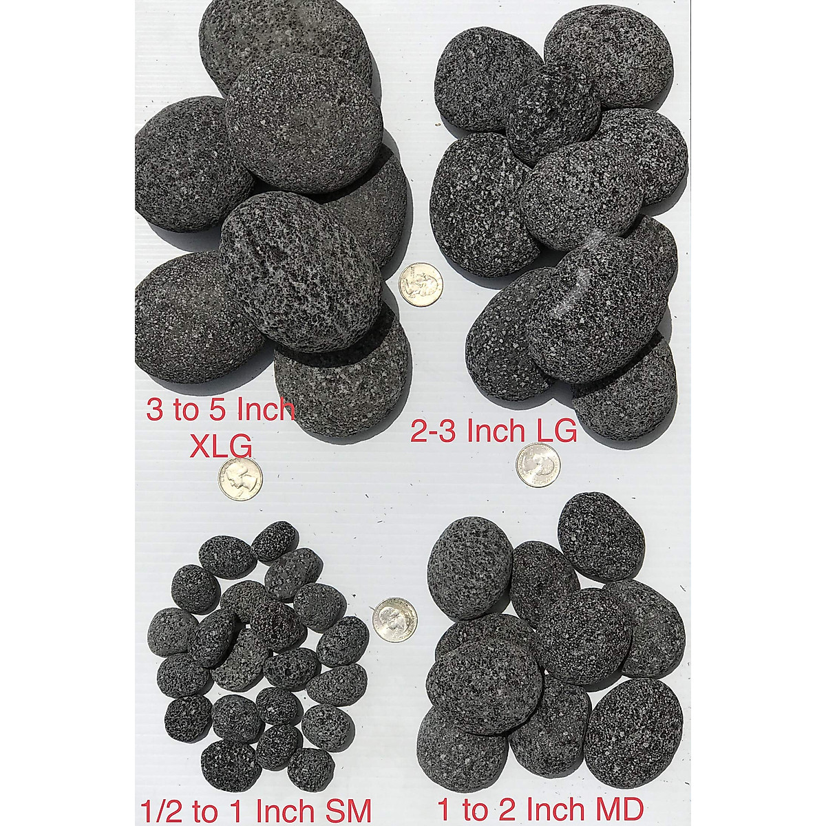 Premium Pebbles Black Lava Rocks for Fire Pit - 2 to 3 inch - 10 lbs - Gas Fireplace Rocks - Decorative Lava Stone for Indoor & Outdoor Gas Fireplace