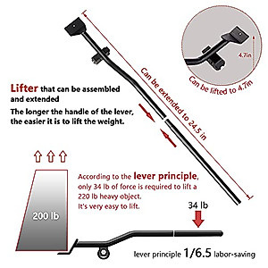ONEON Furniture Mover with Wheels & Furniture Lifter Set, 360° Rotation Wheels Furniture Dolly, 660 Lbs Capacity, for Moving Heavy Furniture, Refrigerator, Sofa, Cabinet