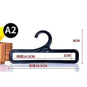 WellieSTR (Pack of 50 Plastic Hangers,Towel/Scarf/Legging Hangers, 16.5cm/6.5" - Black