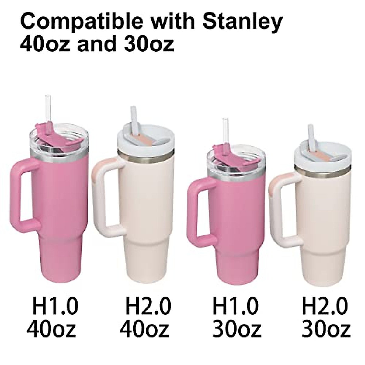 BABORUI Spill Stopper for Stanley H1.0 & H2.0 40oz/ 30oz, Upgraded Silicone Leak Stopper Compatible with Stanley Tumbler, Cup Accessories for Stanley