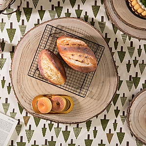 Vintiquewise Barky Natural Wood Slabs Rustic Ornament Slice Tray Table Charger - 18 Inch Dia