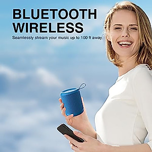 MEGATEK Portable Bluetooth Speaker, Loud HD Sound and Well-Defined Bass, IPX5 Waterproof, up to 10 Hours of Play, Aux Input, Wireless Speaker with Clip for Home, Outdoor and Travel (Teal)