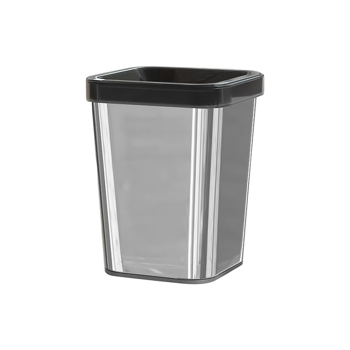 SWIFTIRON Titanium Crystal Trash can with Large Capacity for Bedroom Bathroom Home Office 9L Trash can(Silver，2PCS)